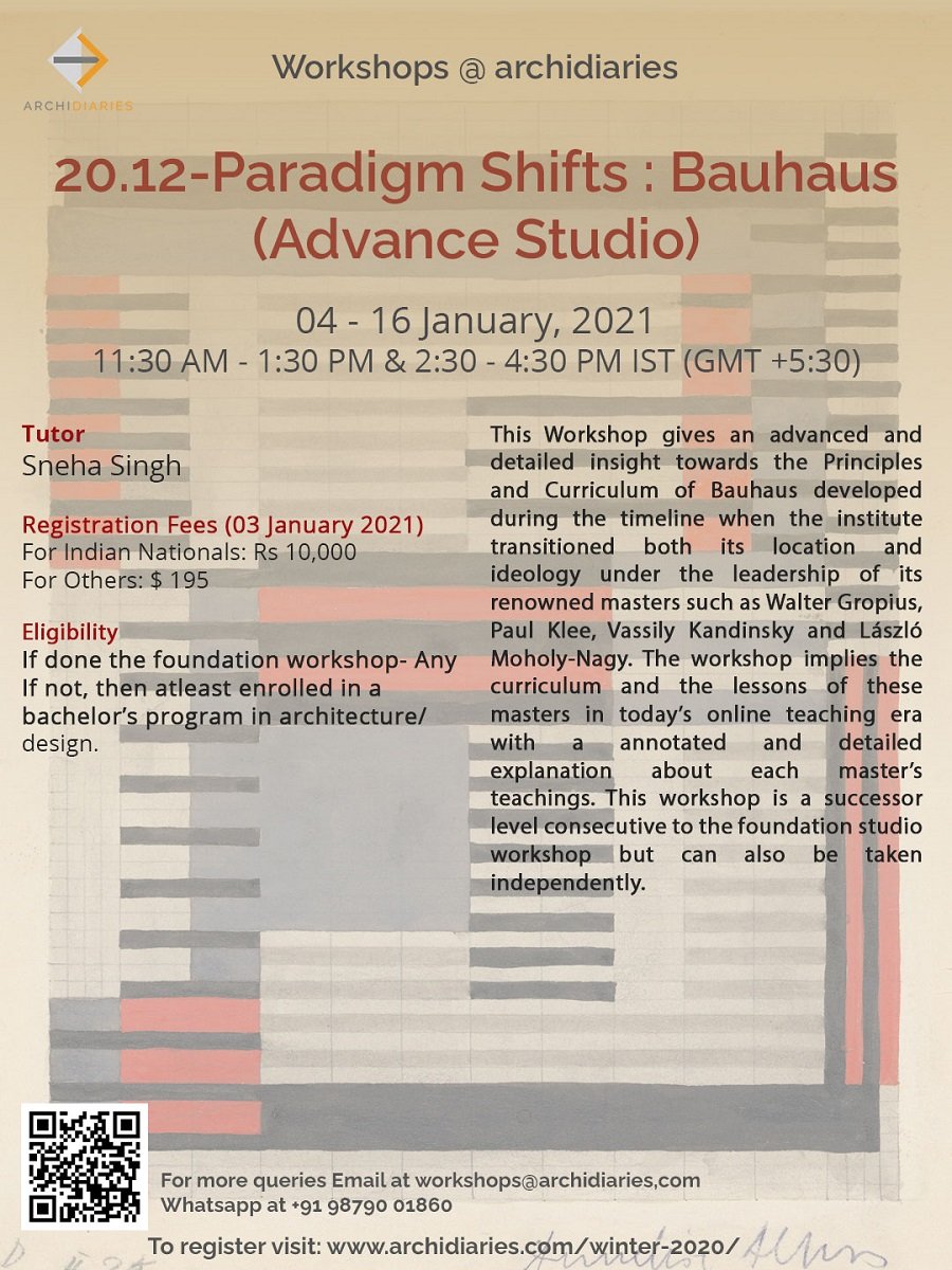 Open for Registration | Paradigm Shifts: Bauhaus (Advance Studio) - ArchiDiaries