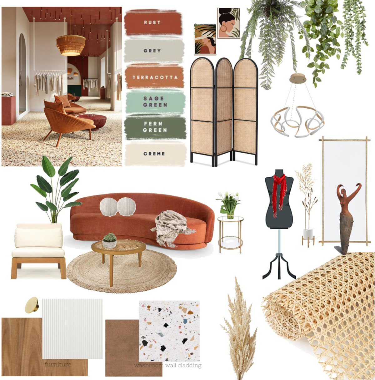 Reviving Elegance-The white rust renewal in fashion store interior ...